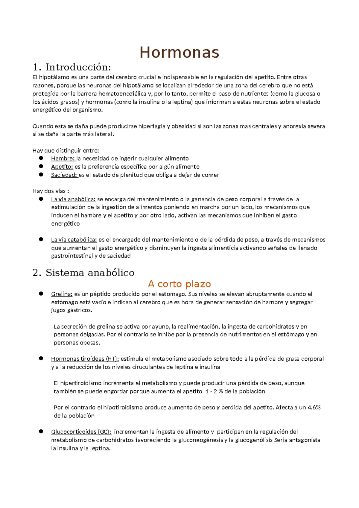 Hormonas definitivo - Hdjdb - Hormonas 1. Introducción: El hipotálamo ...