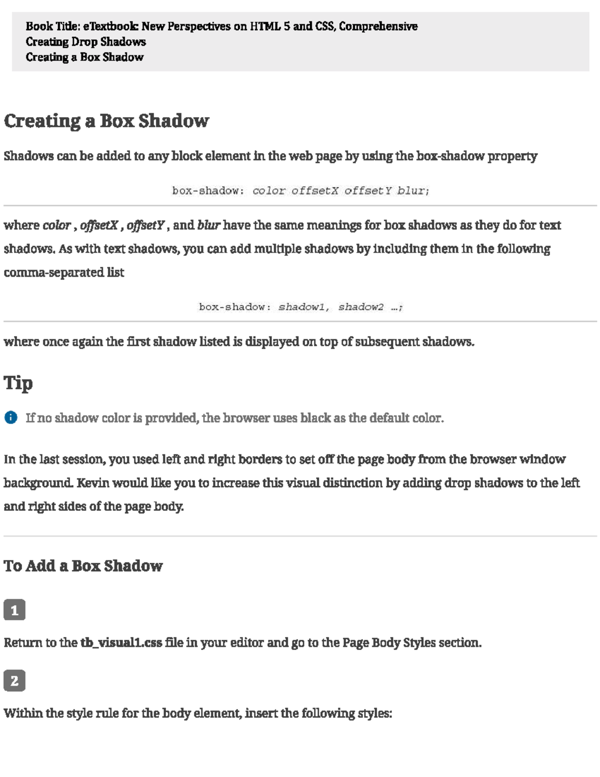 Creating Box Shadow - ITSY 1342 - Studocu