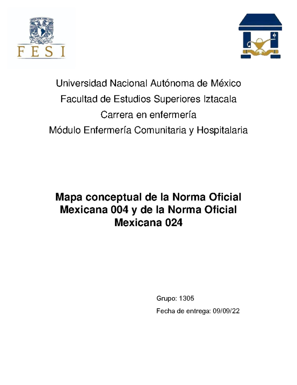 Mapa conceptual de la NOM 004 y 0024 - Universidad Nacional Autónoma de ...