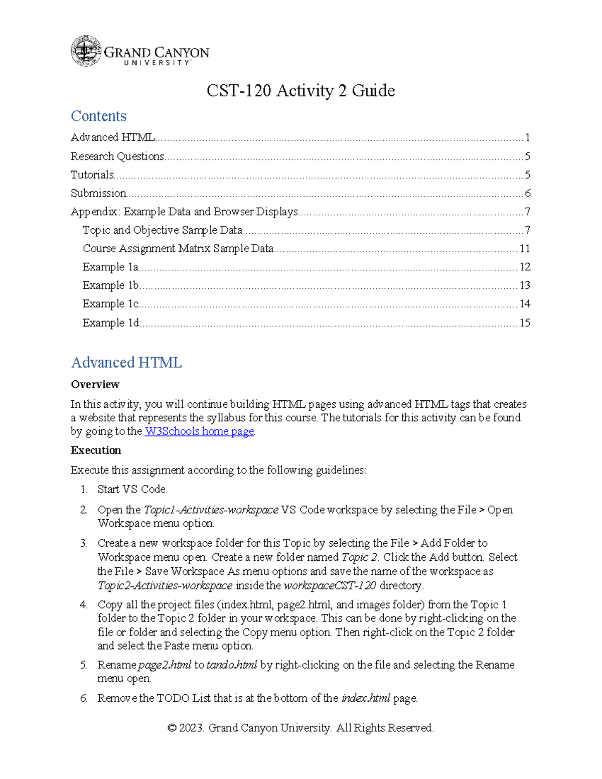 CST 120 RS Activity 2Guide - CST-120 Activity 2 Guide Contents Advanced ...