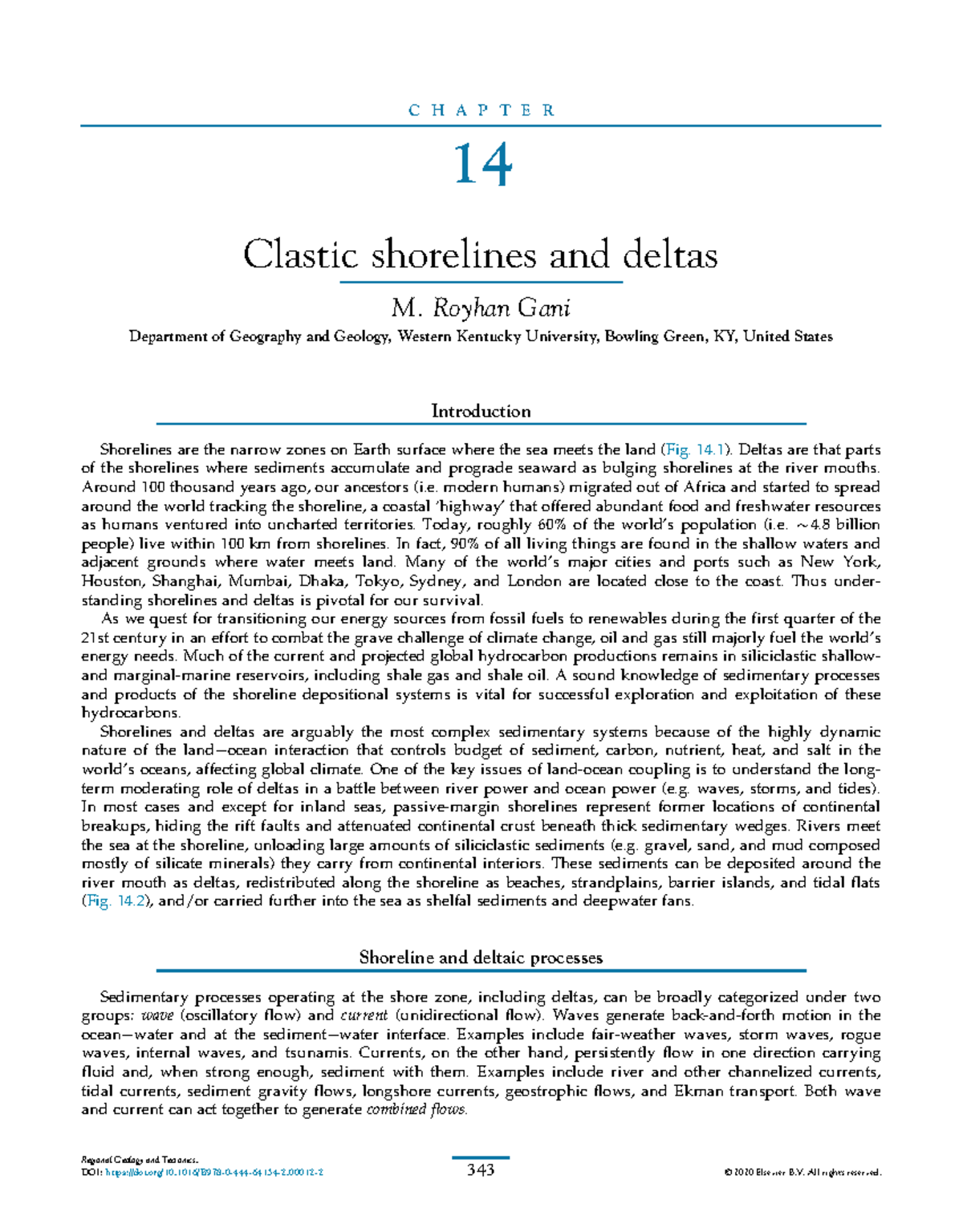 Clastic Shoreline - Case Study - CHAPTER 14 Clastic shorelines and ...