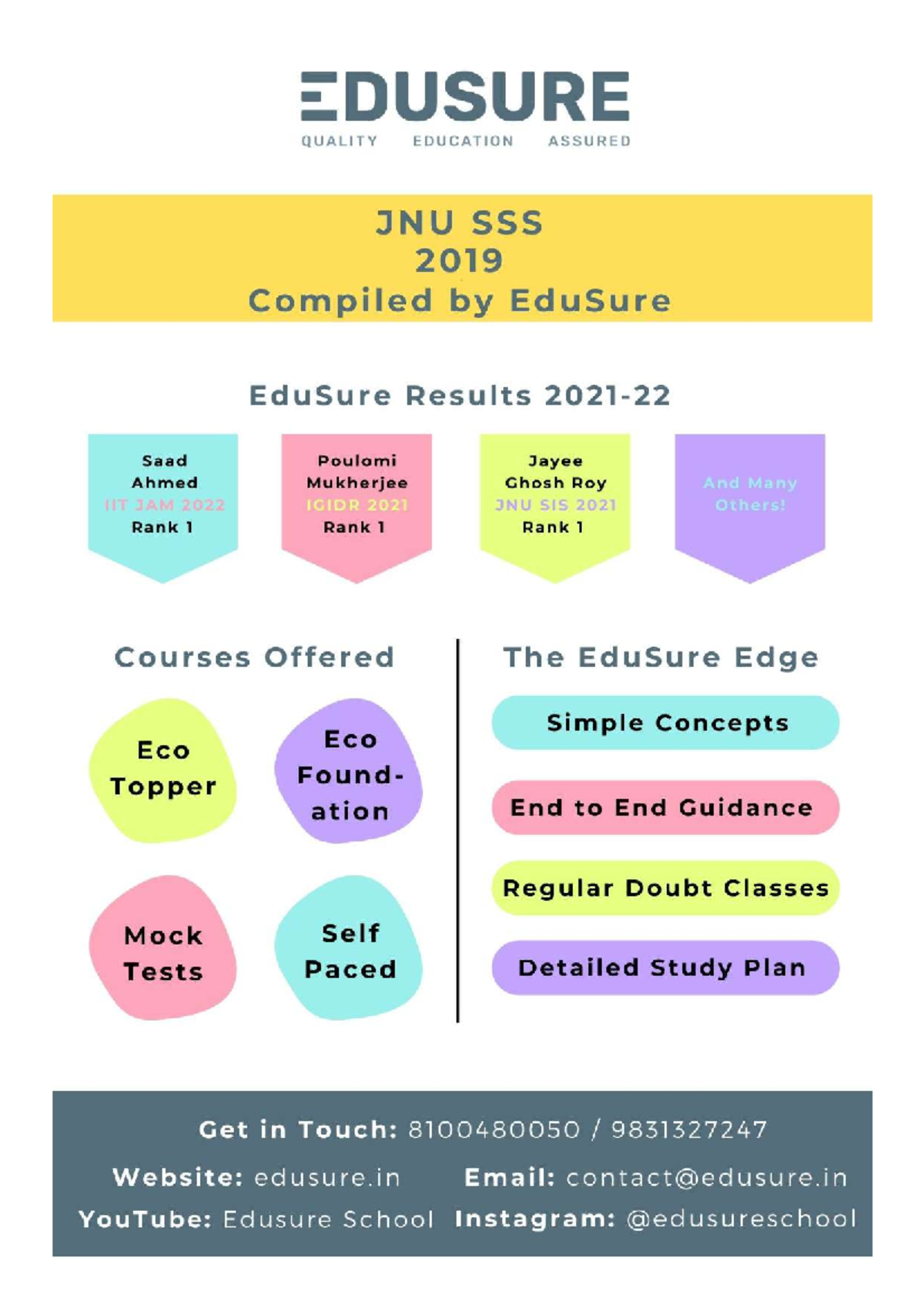 JNU SSS 2019 - entrance test paper - Development Economics - Studocu