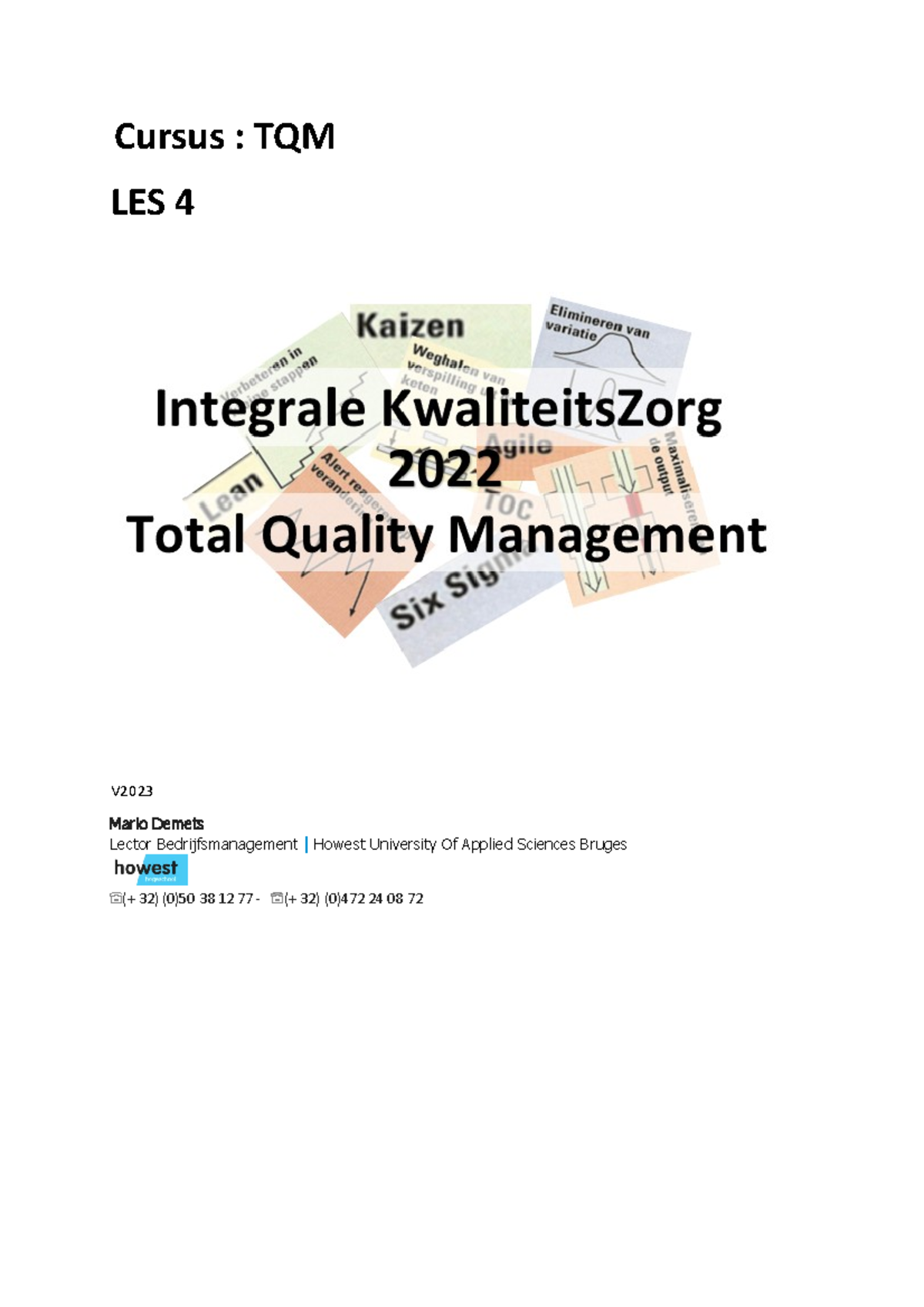 TQM les 4 - Total Quality Management les 4 - Cursus : TQM LES 4 V Mario ...