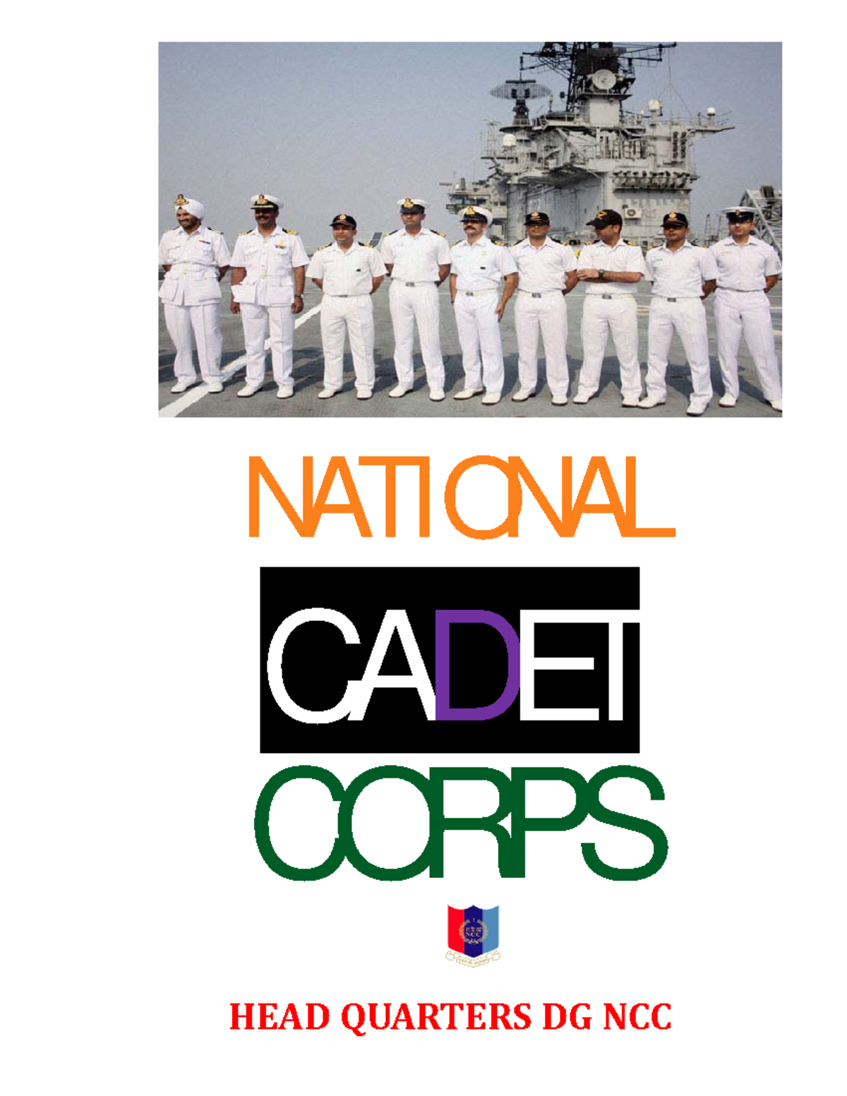 Cadet SDSW NAVY 1 - NATIONAL CADET CORPS HEAD QUARTERS DG NCC National ...