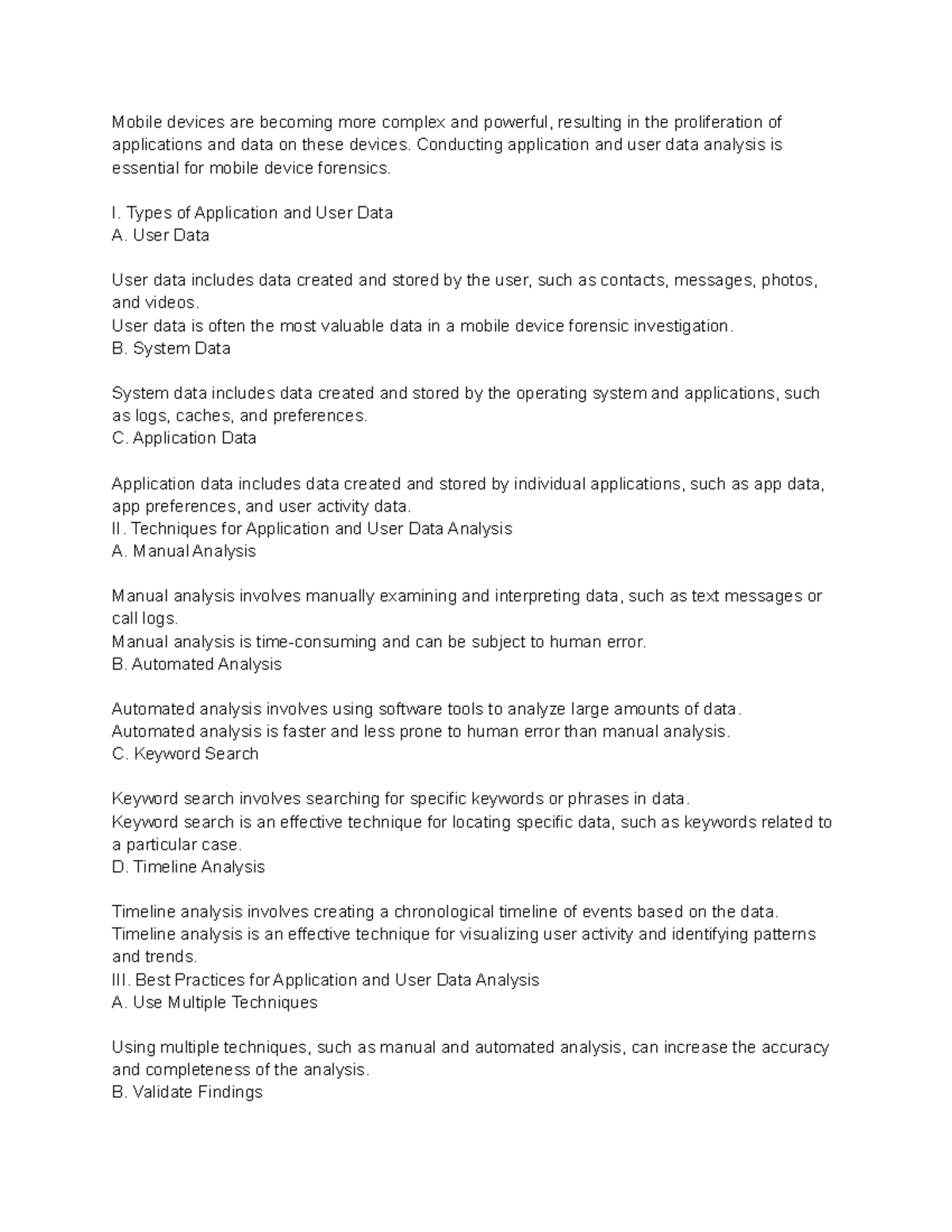 Application and User Data Analysis Notes - Mobile devices are becoming ...