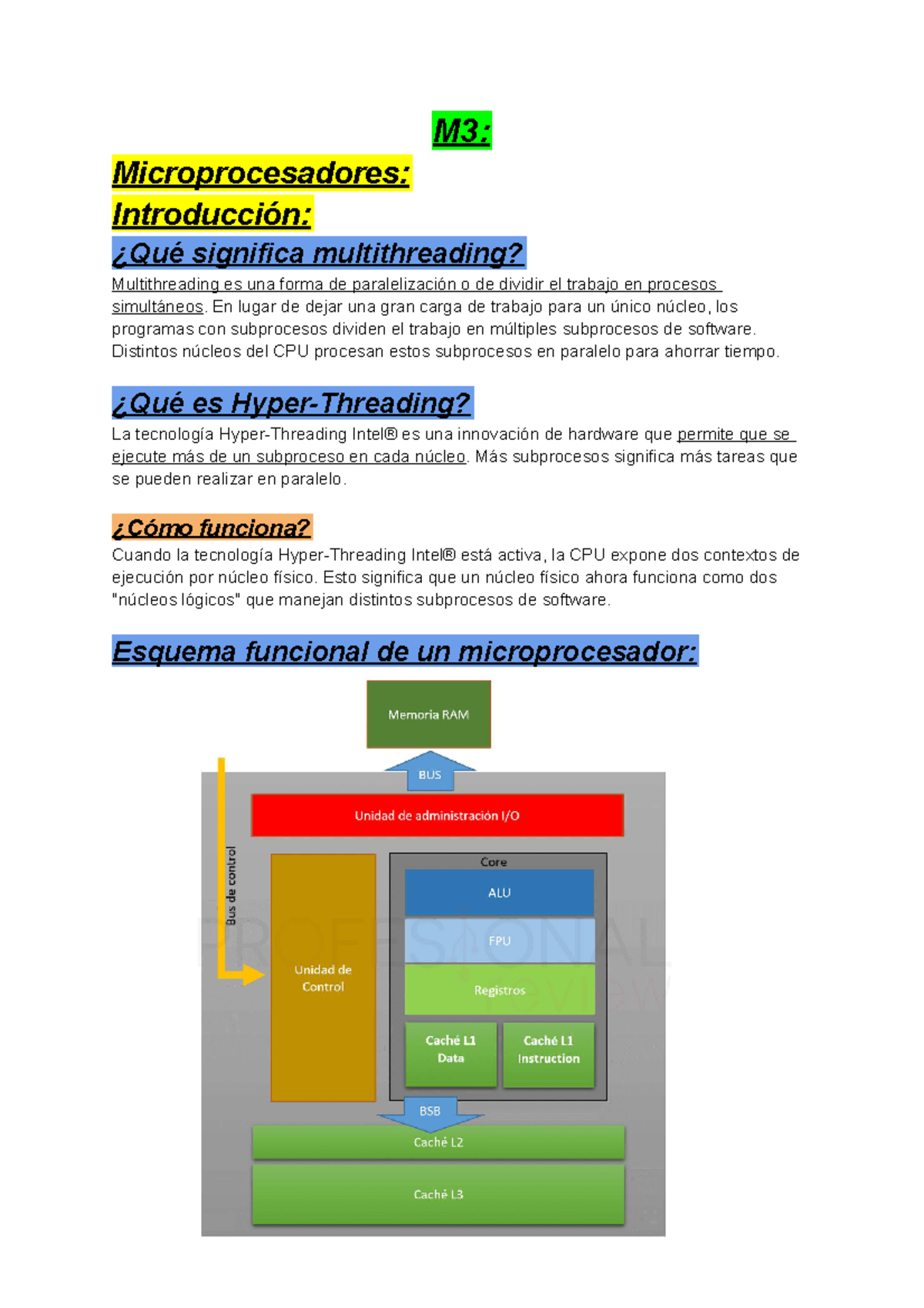 Arq. del computador M3 y M4 - M3: Microprocesadores: Introducción: ¿Qué ...