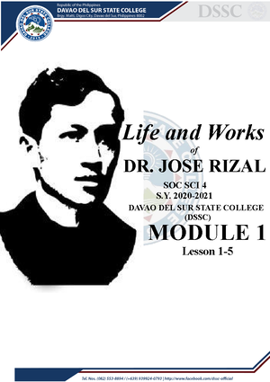 Assignment 4 - How did these people influence Jose Rizal? What personal ...