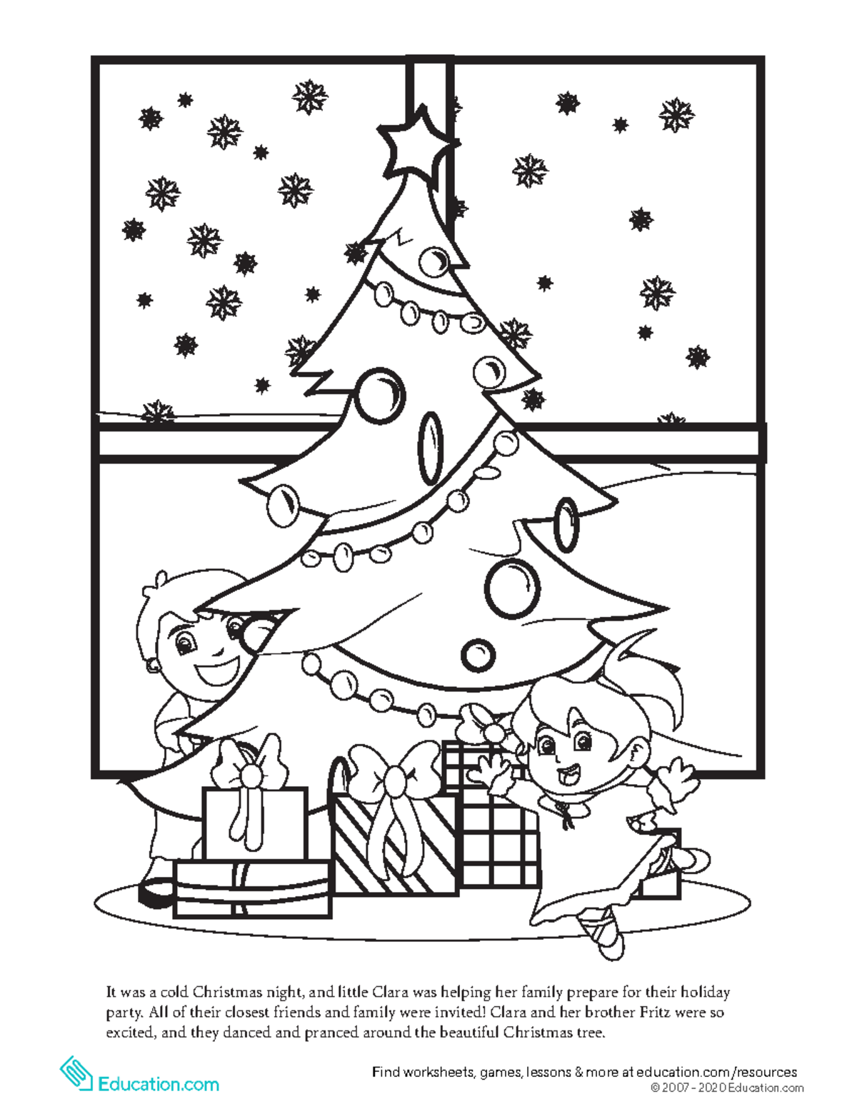 The nutcracker story 1 - worksheet for reading - It was a cold ...