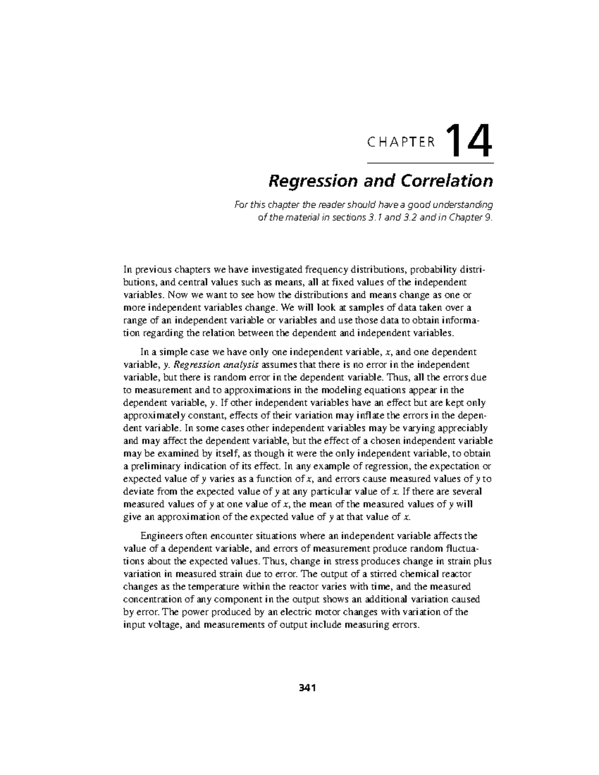 Strat prob p16 - ####### C H A P T E R 14 Regression and Correlation For this chapter the reader ...