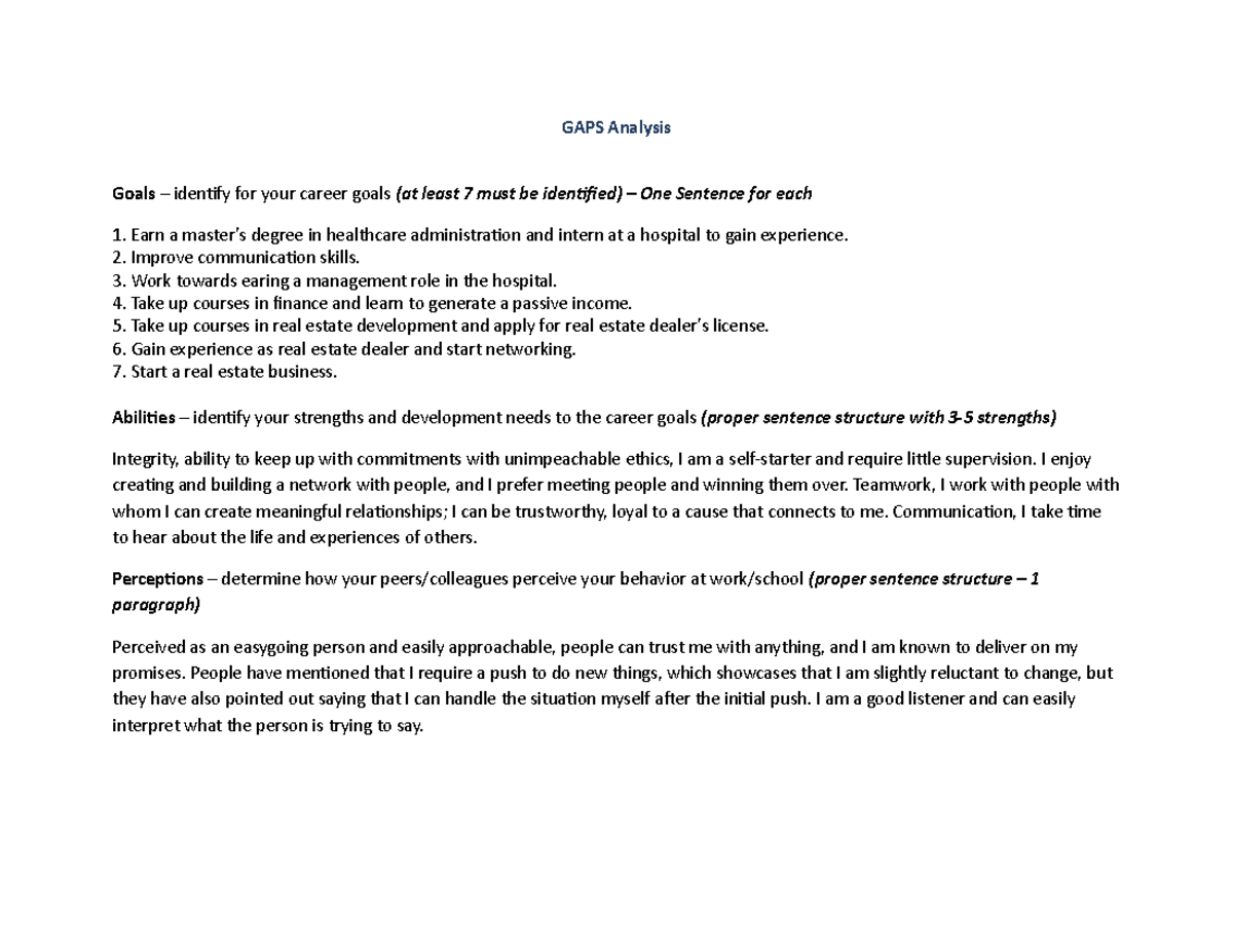 Personality Development Assignment and Workshop - MGMT8250 - Conestoga ...