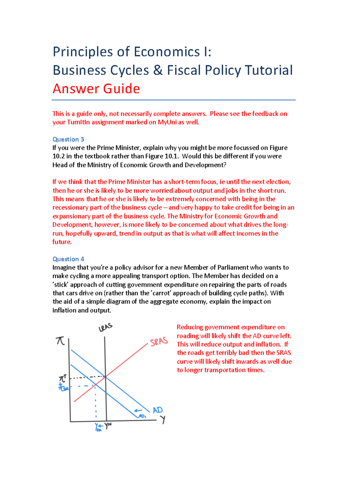 Topic 10 Answer Guide - Business Cycles & Fiscal Policy Tutorial ...