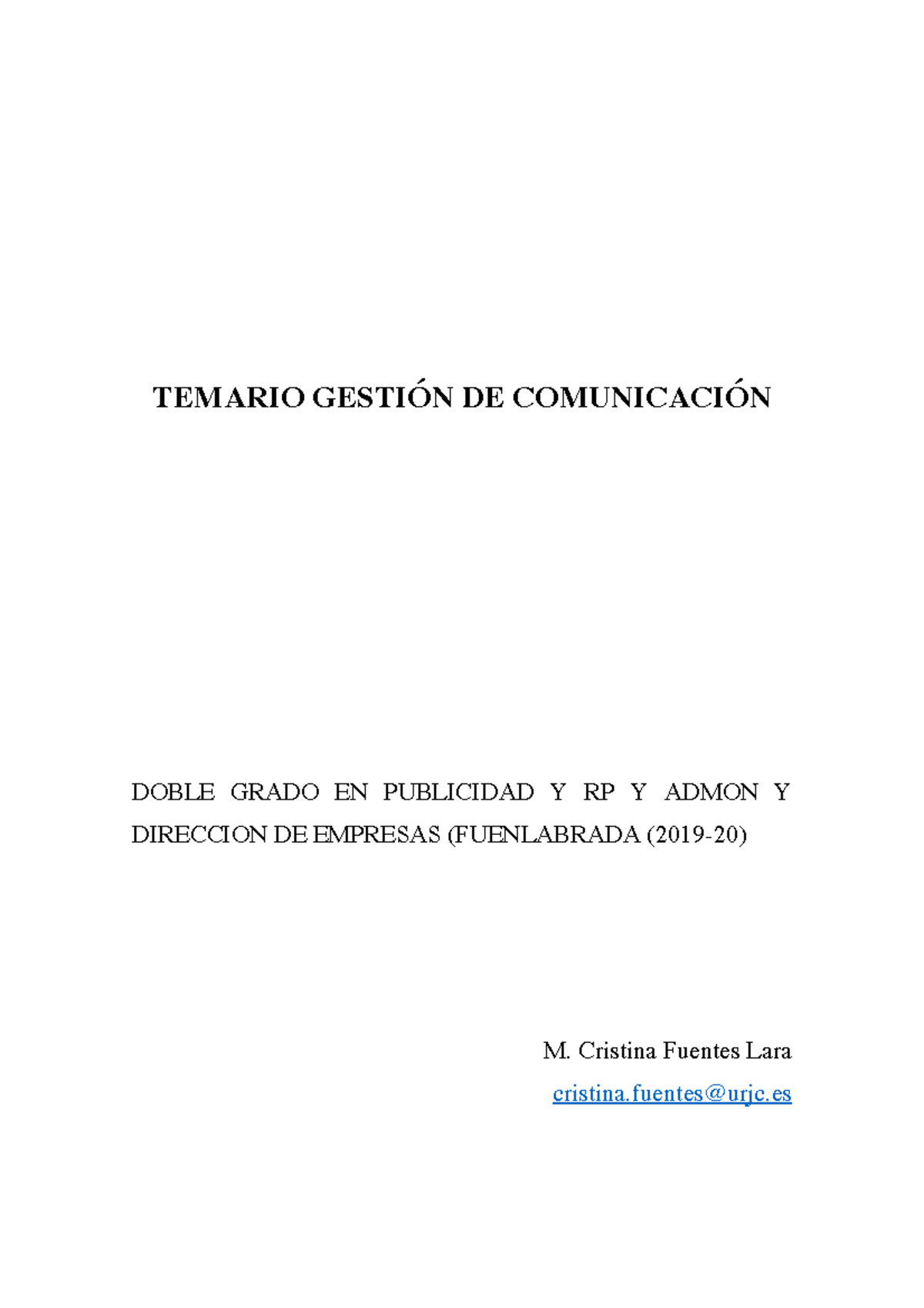 Temario GC evaluación continua - Warning: Popup annotation has a missing or invalid parent - Studocu