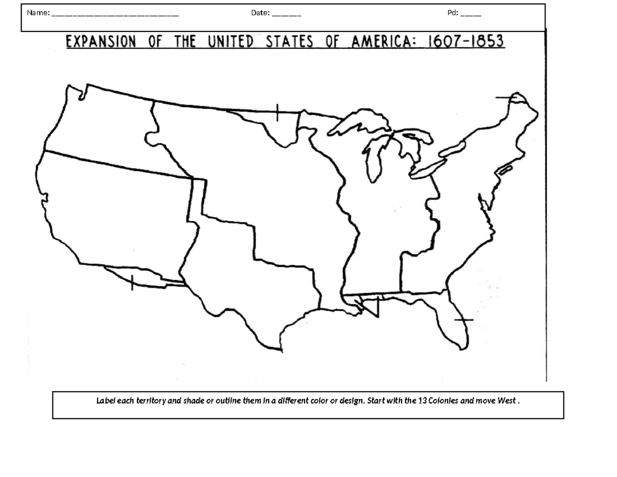 - territoryacquistion maps2022 - Label each territory and shade or ...