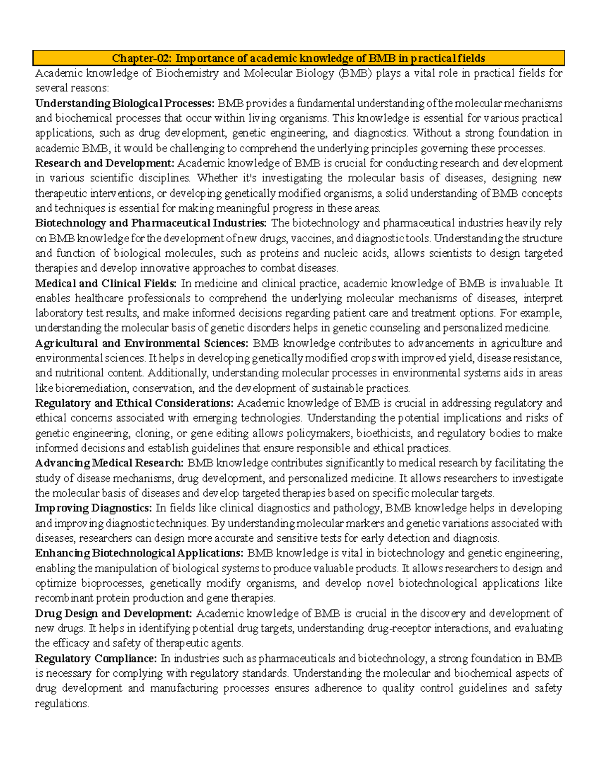 IABP-BMB(1-15) merged - Chapter-02: Importance of academic knowledge of ...