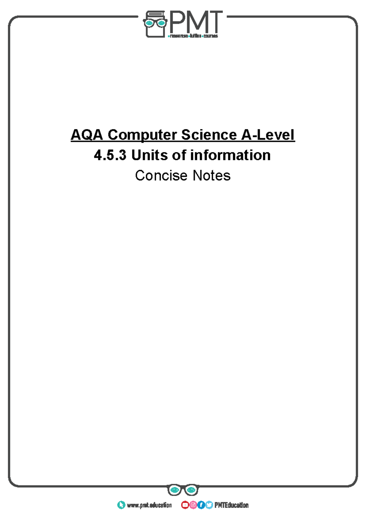 5.3. Units of Information - AQA Computer Science A-Level 4.5 Units of ...