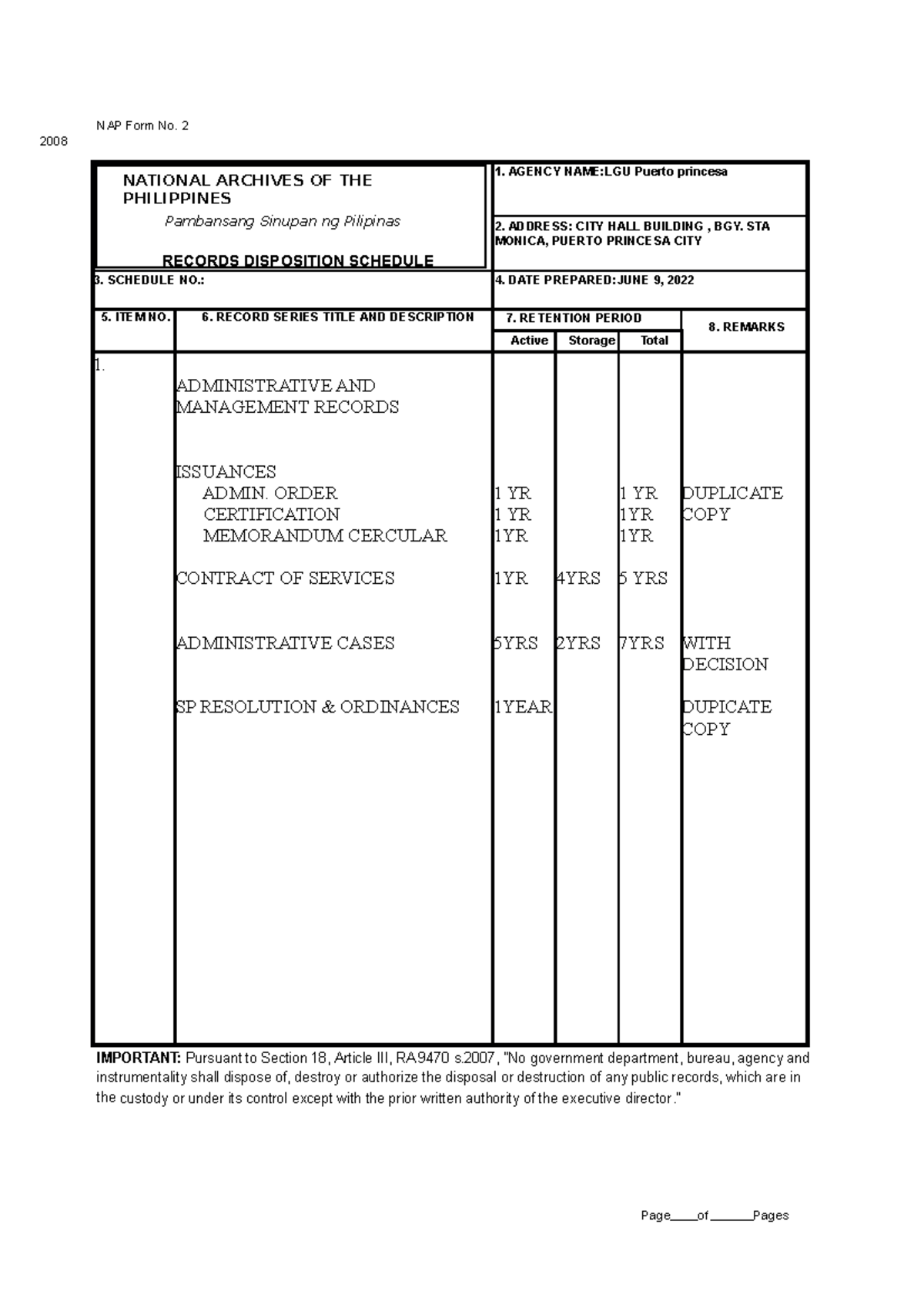 NAP Form No Hey There What s Up 2008 NAP Form No 2 IMPORTANT