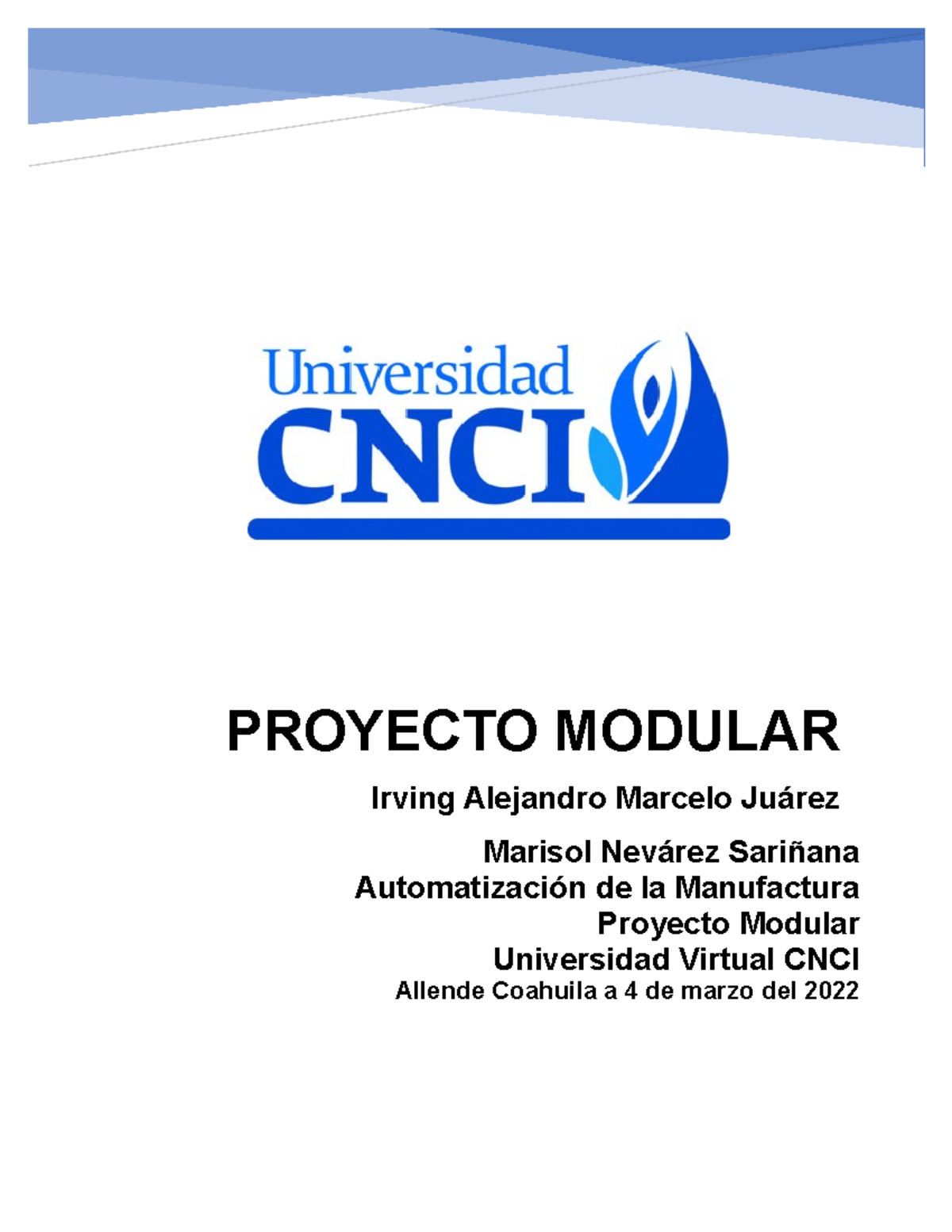 Proyecto Modular - ABCSD - PROYECTO MODULAR Irving Alejandro Marcelo ...