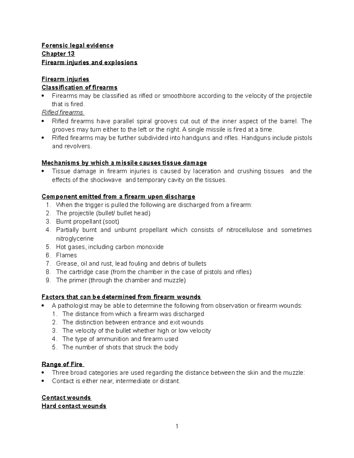 Forensics Chapter 13 Firearms - Forensic legal evidence Chapter 13 ...