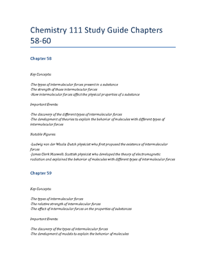 Chemistry 111 Study Guide Chapters 22-24 - Chemistry 111 Study Guide ...