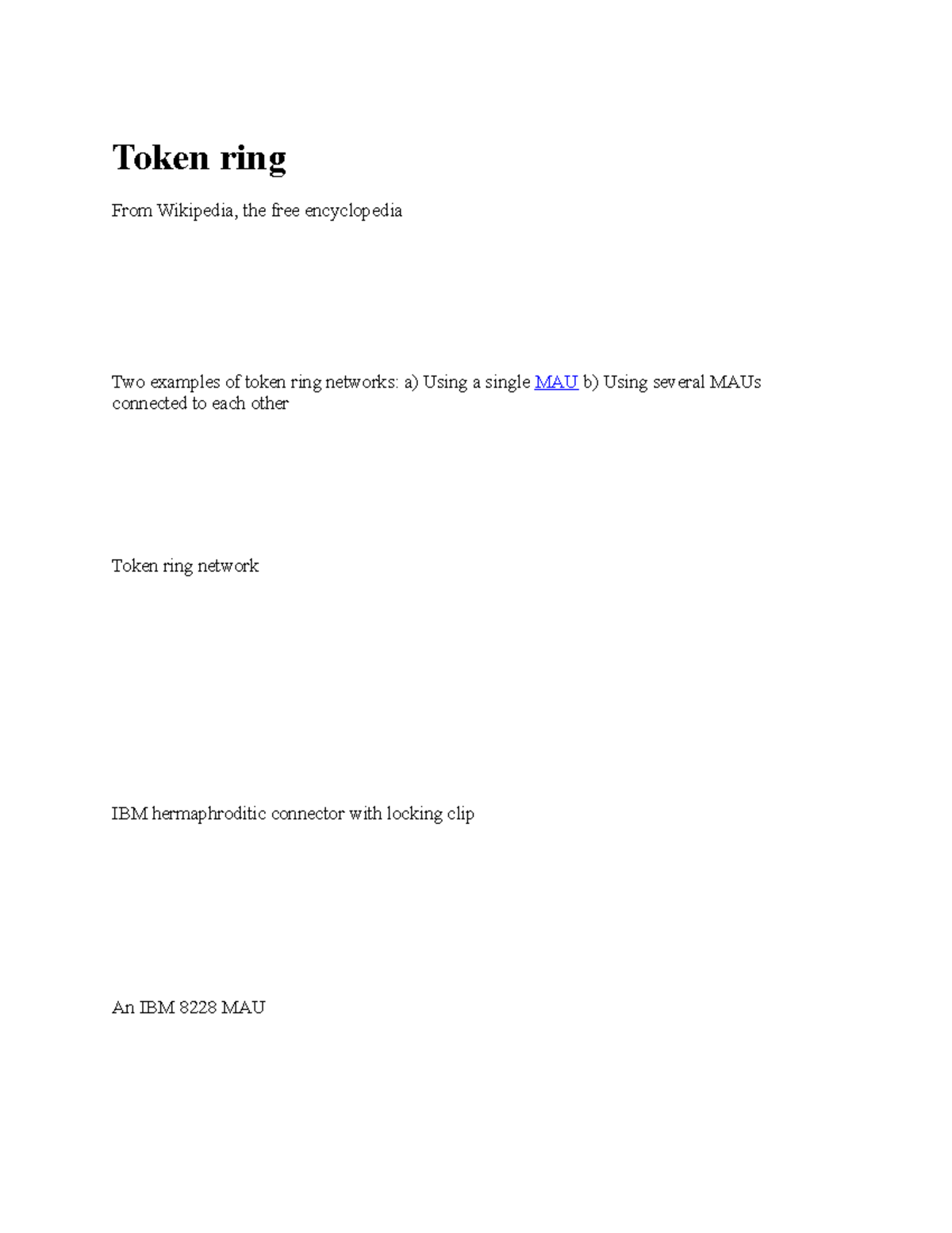 Token ring - Lecture notes 5 - Token ring From Wikipedia, the free ...