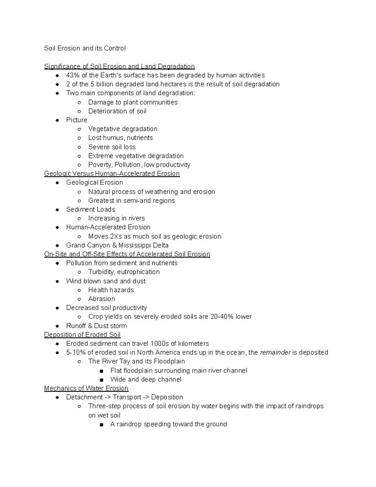 Soil 14 - chapter 14 - Soil Erosion and its Control Significance of ...