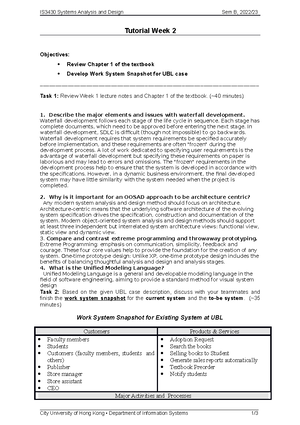 IS3430 Tutorial week 2 Reference Solution 2023v1 - Tutorial Week 2 – Reference Solution ...