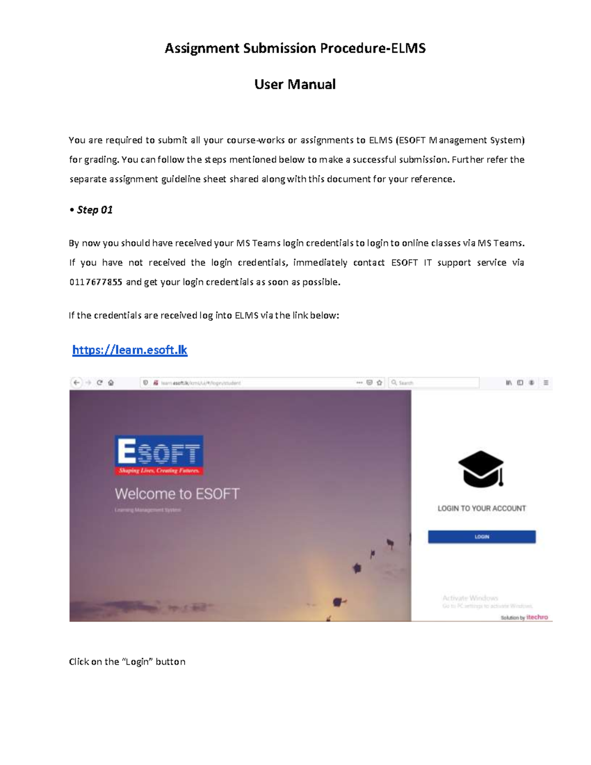 Assignment Submission Procedure ELMS - Assignment Submission Procedure ...