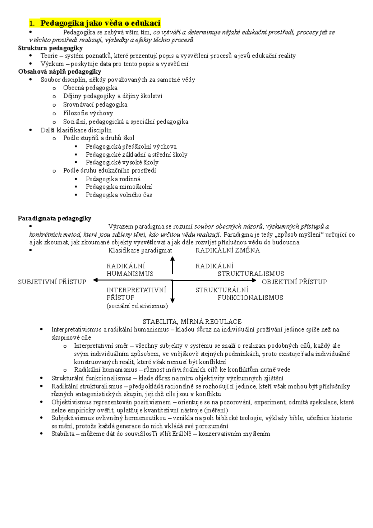 Pedagogika-učit - Pedagogika nauč se - 1. Pedagogika jako o edukaci ...