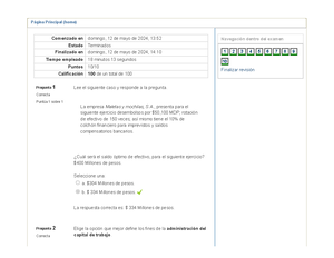 Assignment 7 Questionnaire U4 examen - Página Principal (home) Pregunta 1 Correcta Puntúa 1 ...
