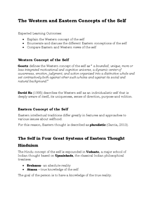 Module 1 Introd - MODULE 1: INTRODUCTION TO UNDERSTANDING THE SELF ...