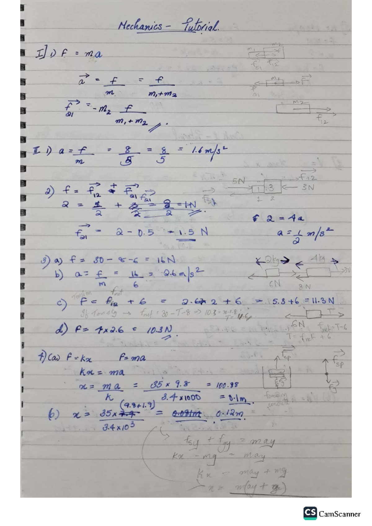 Mechanics tut-1 hw - This is the solution for tutorials. - Fundementals Of Engineering Mechanics ...