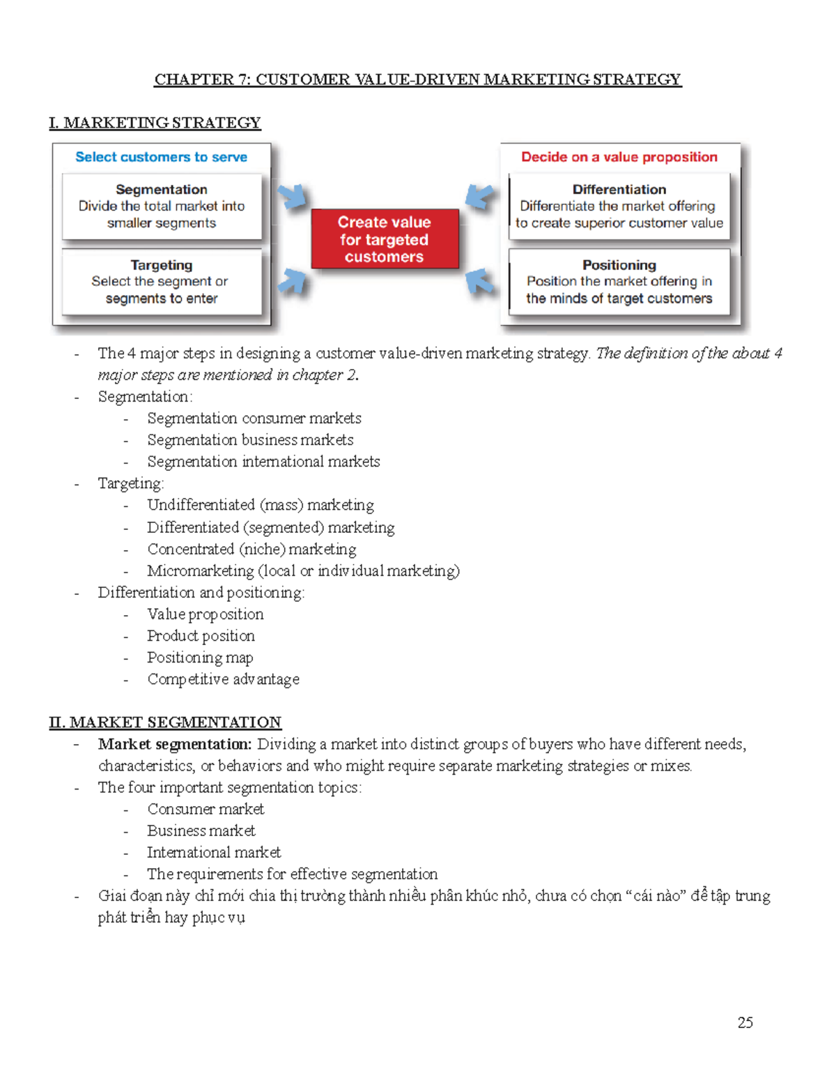 PMk Note Chapter 7 - CHAPTER 7: CUSTOMER VALUE-DRIVEN MARKETING ...