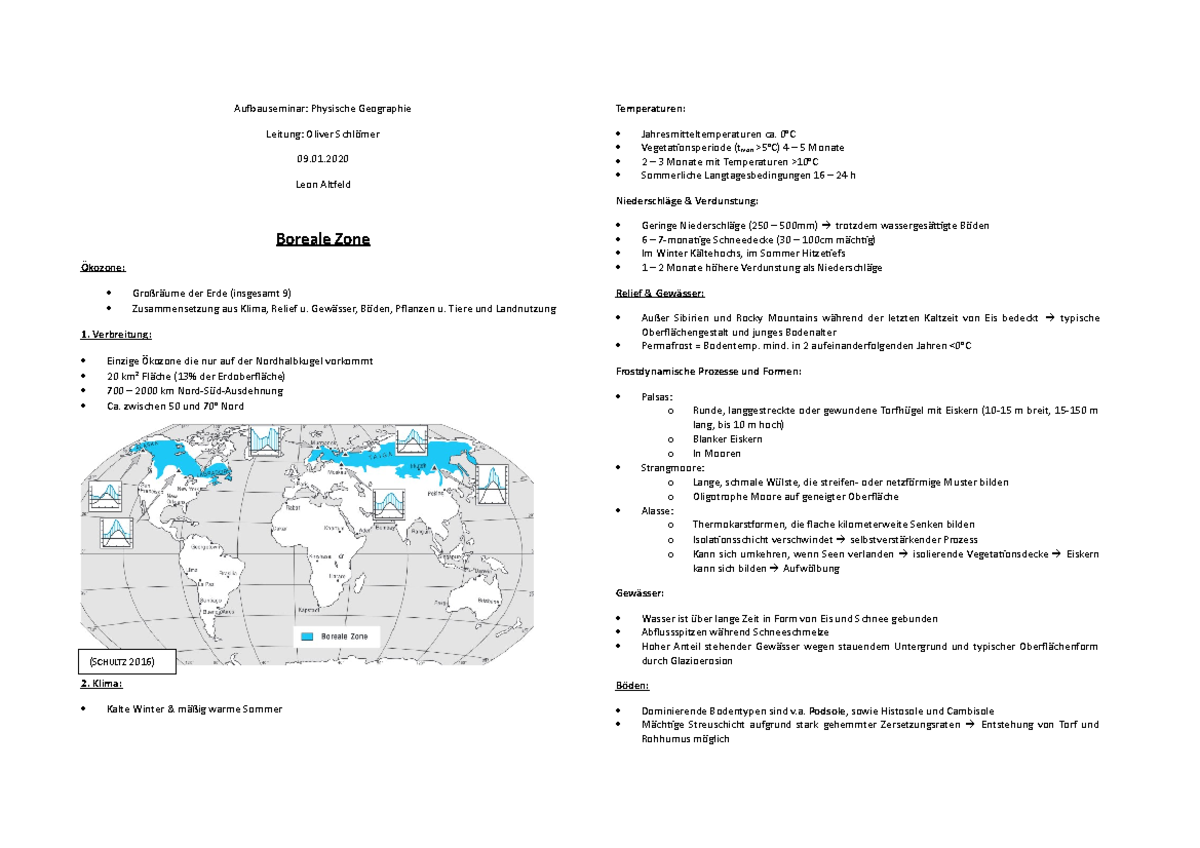 Handout Boreale Zone Schlömer - Aufbauseminar: Physische Geographie ...