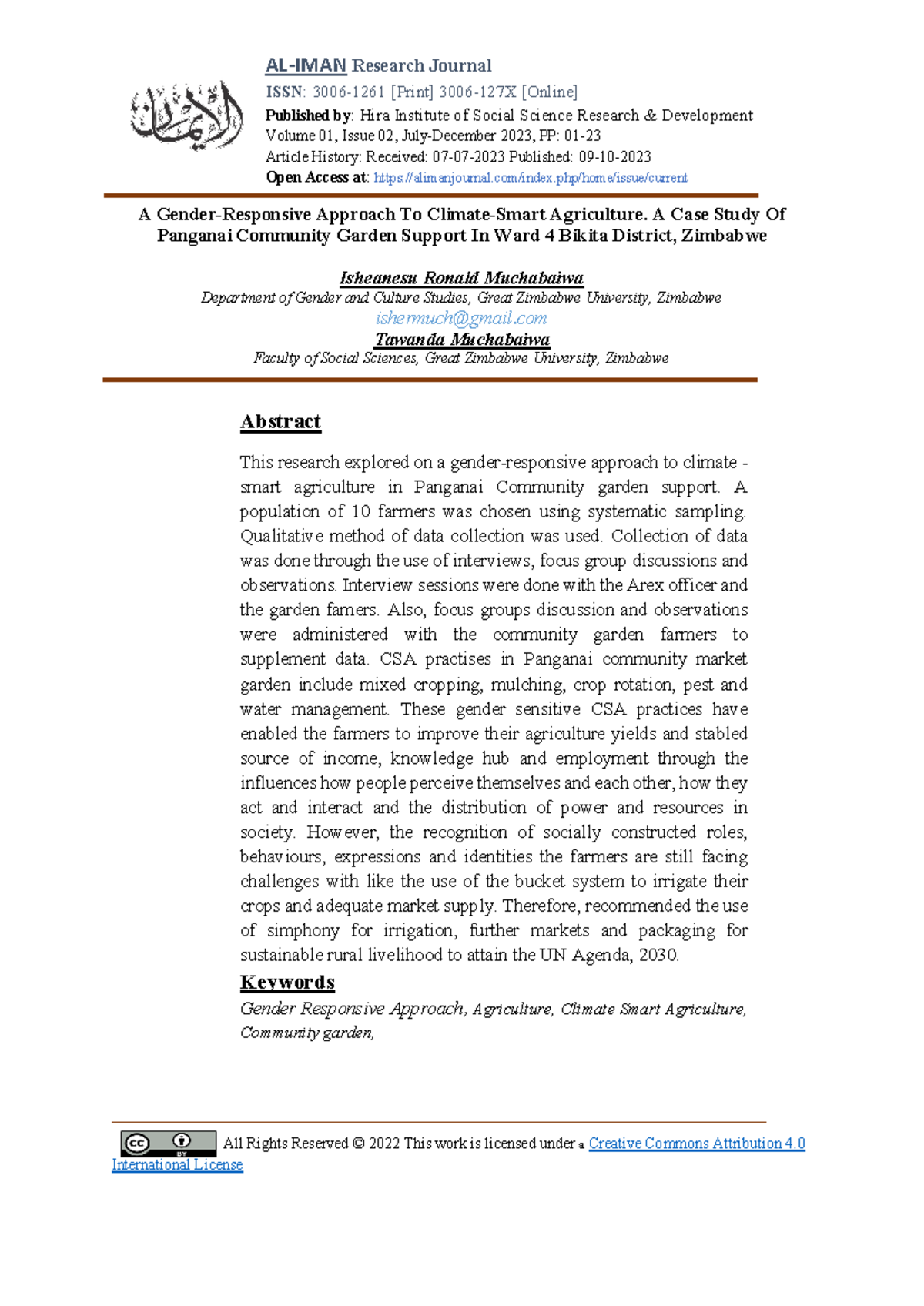 A Gender-Responsive Approach To Climate-Smart Agriculture. A Case Study ...