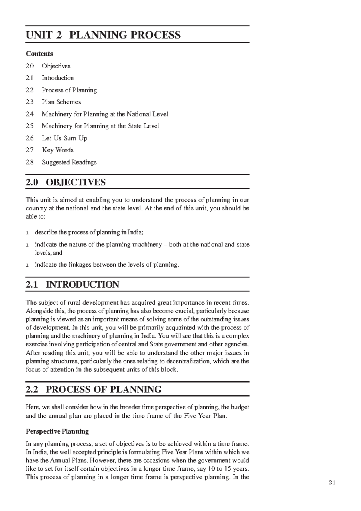 Unit-2 Planning Process - Planning Process UNIT 2 PLANNING PROCESS ...