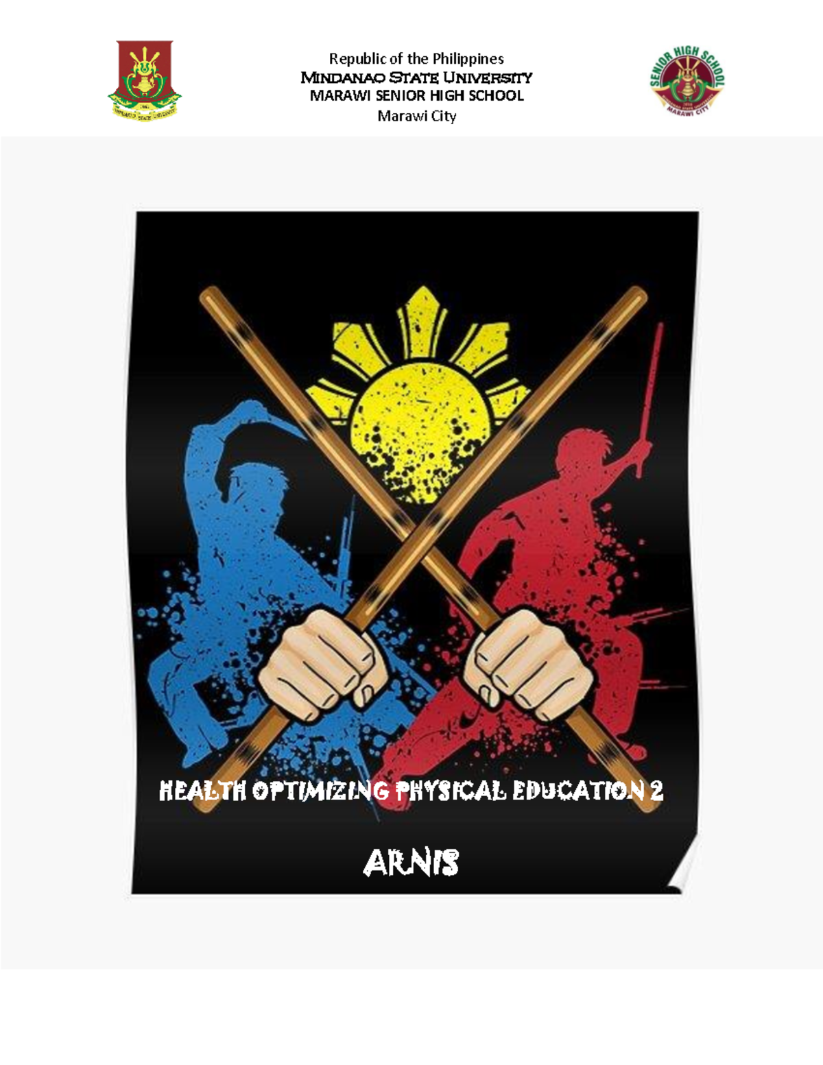 Arnis-lesson-1 - Arnis-lesson-1 - Republic of the Philippines Mindanao ...
