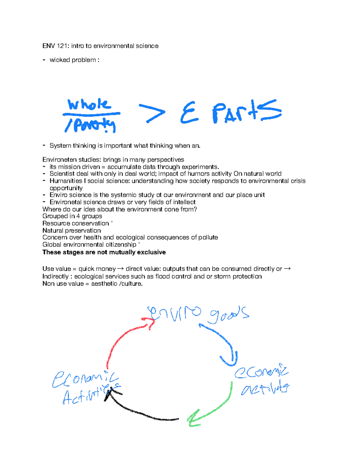 Enviro science - All of the key info till mid term - ENV 121: intro to ...