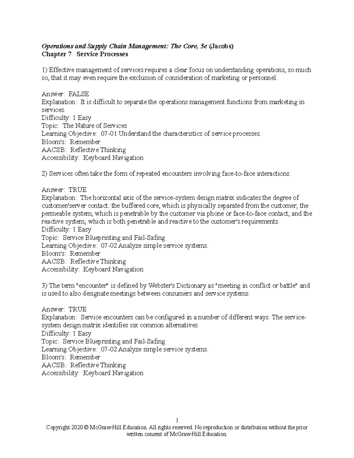 Jacobs 5e Chapter 07 TB Answer Key - Operations and Supply Chain ...