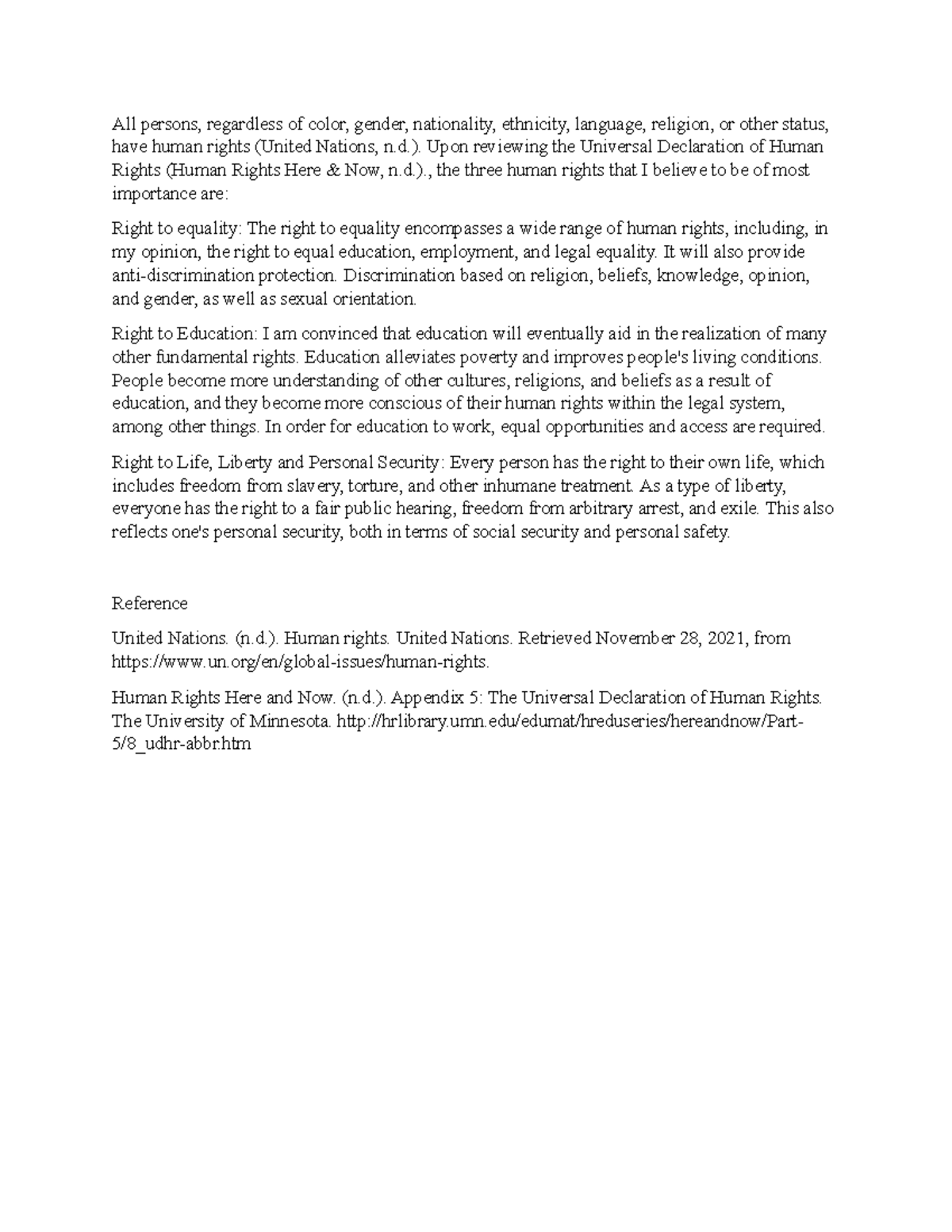 Globalization discussion unit 3 - All persons, regardless of color ...