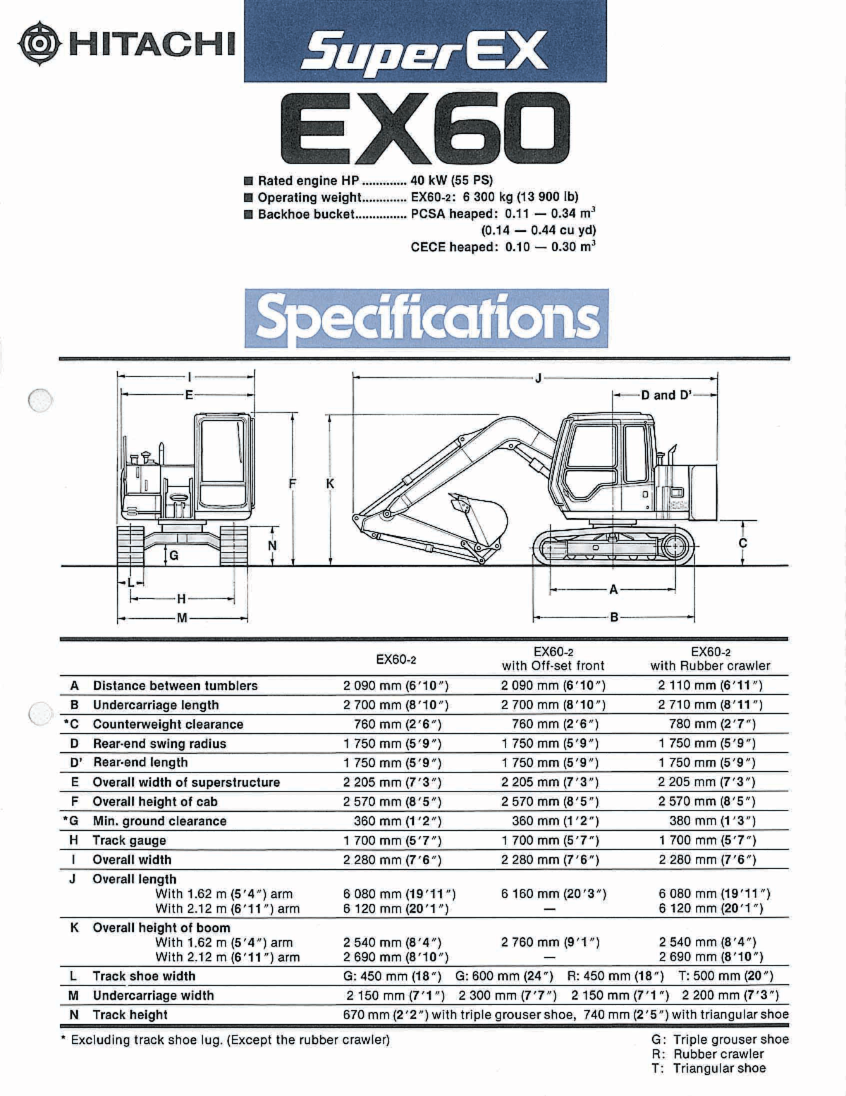 Ficha Tecnica Hitachi EX60 - Riesgos Mecanicos - Studocu