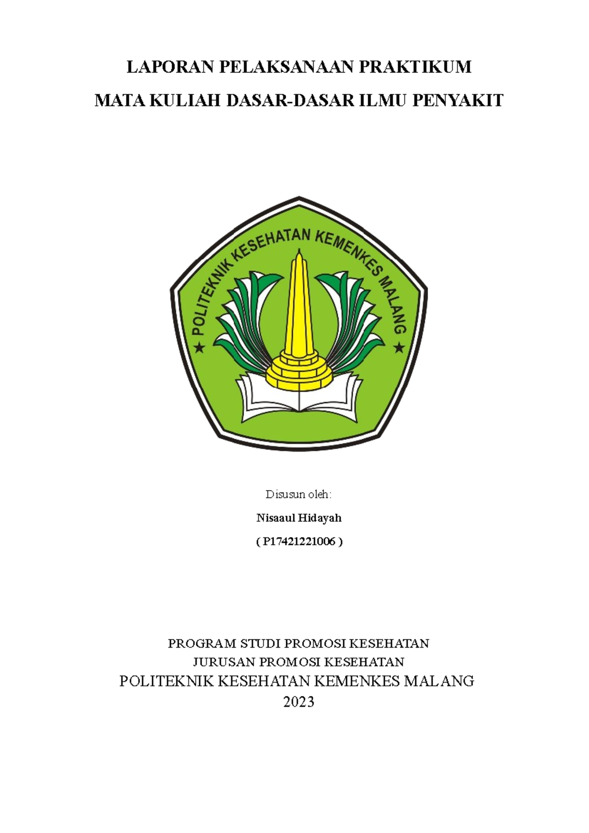 6 Laprak DDIP TM 3 - LAPORAN PELAKSANAAN PRAKTIKUM MATA KULIAH DASAR ...