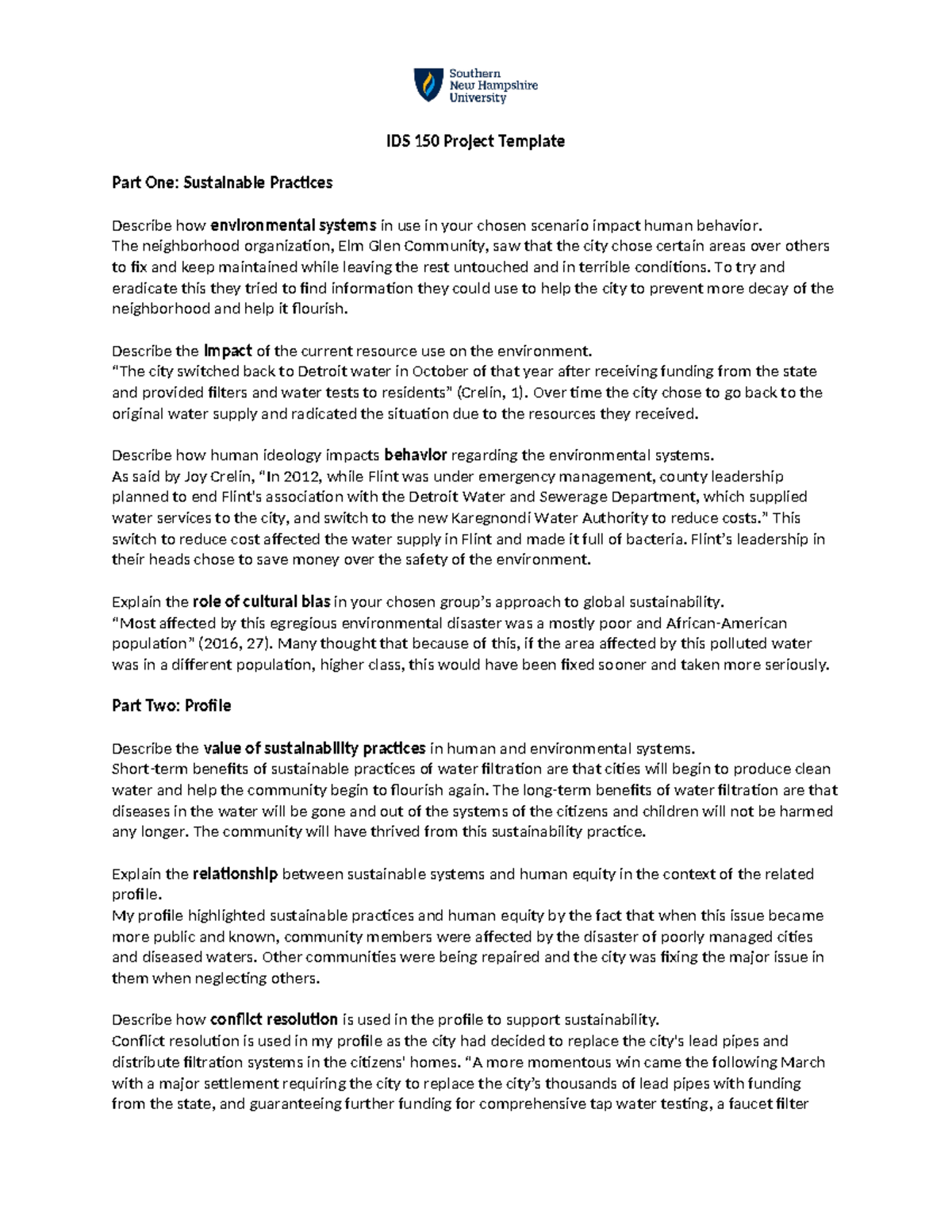 IDS 150 Project Template Cimeot - IDS 150 Project Template Part One ...