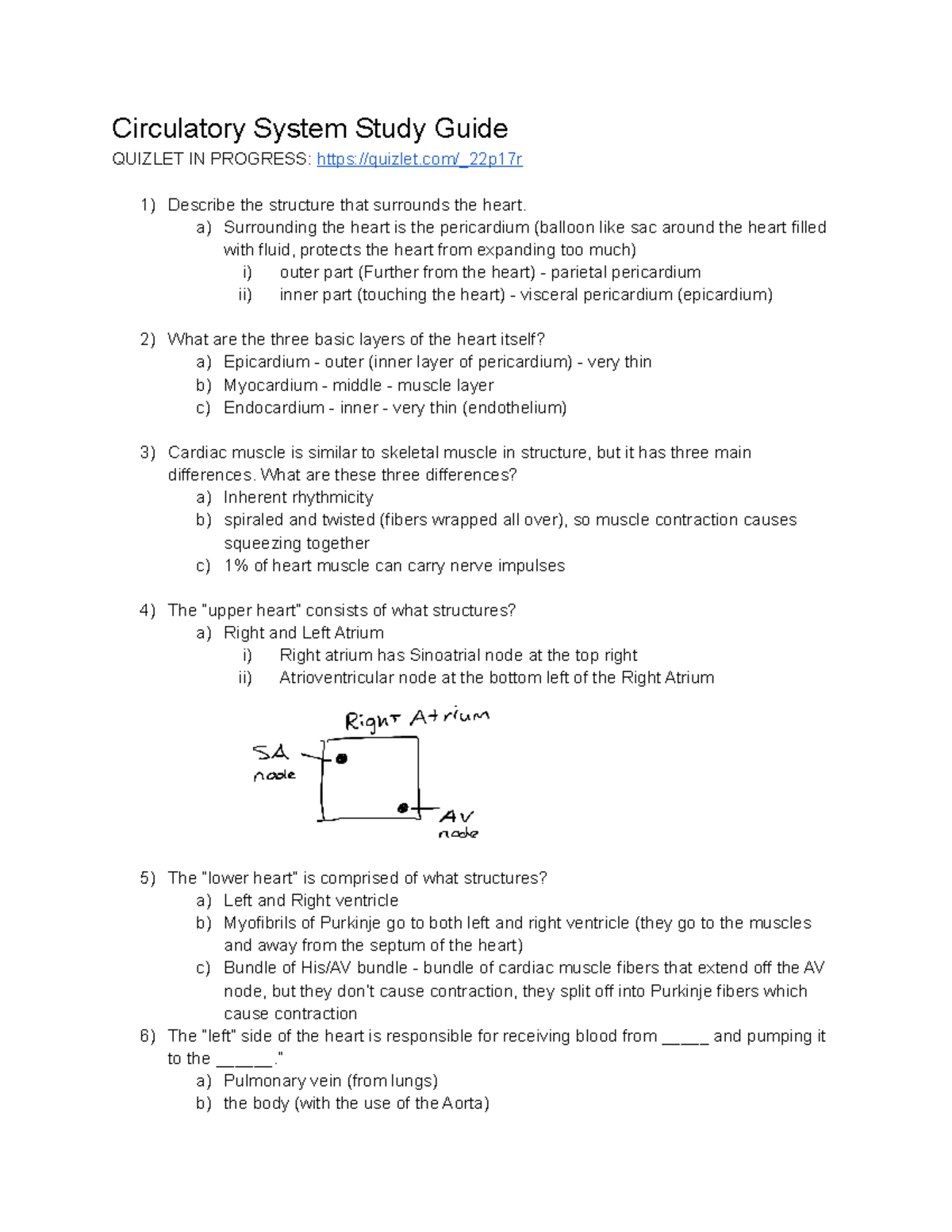 Circulatory Study Guide - Circulatory System Study Guide QUIZLET IN ...