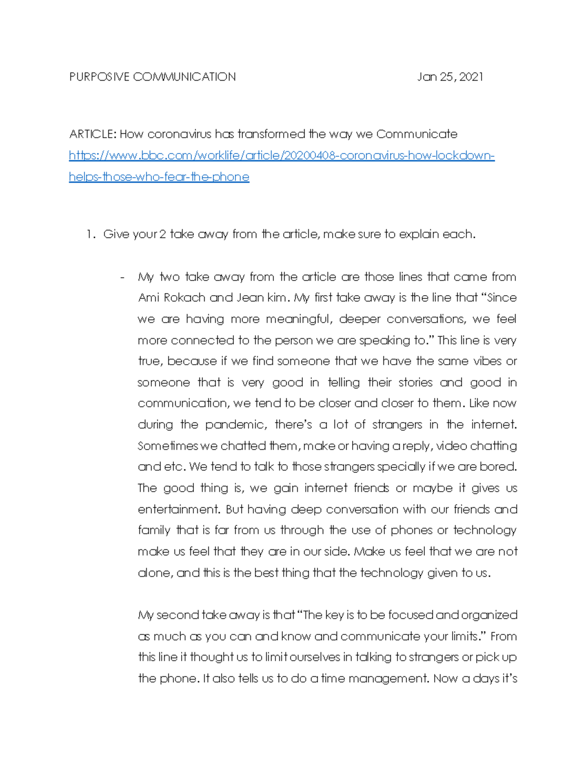 How coronavirus has transformed the way we Communicate Article Analysis ...
