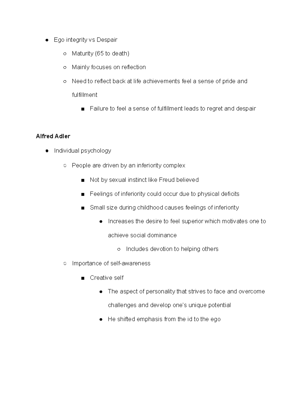 Abnormal Psychology Perspective (11) - Ego integrity vs Despair ...
