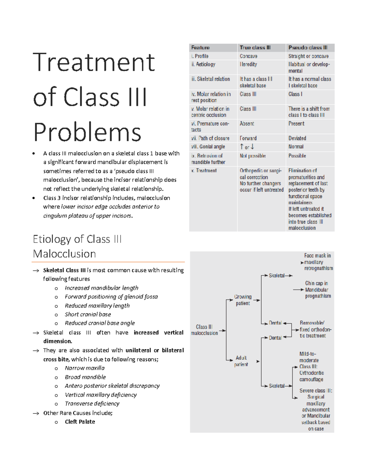 Treatment of Class III Dental Problems - Treatment of Class III ...