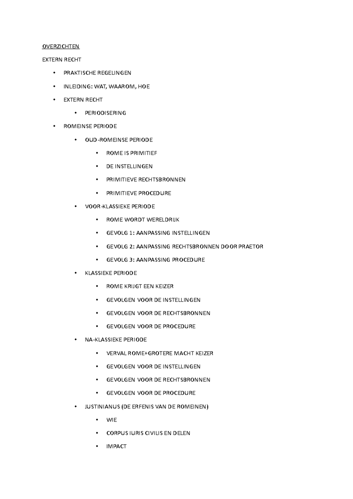 Overzichten slides - OVERZICHTEN EXTERN RECHT • PRAKTISCHE REGELINGEN ...