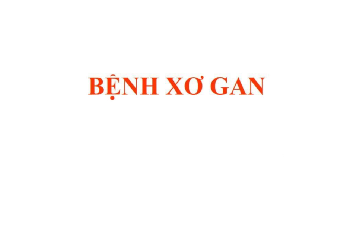 Bệnh xơ gan - tiêu hóa - Sinh lý - Studocu