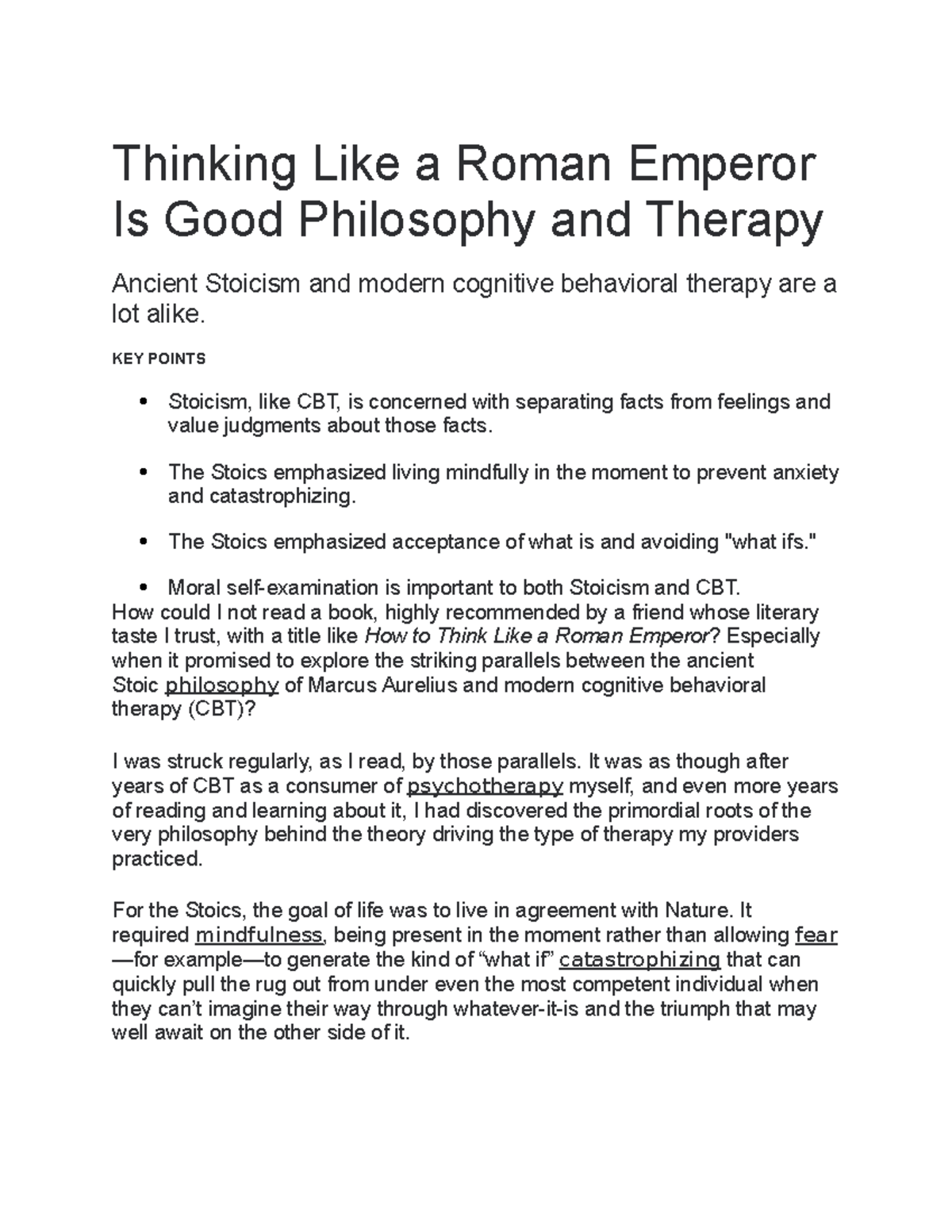 Thinking Like a Roman Emperor Is Good Philosophy and Therapy - Thinking ...