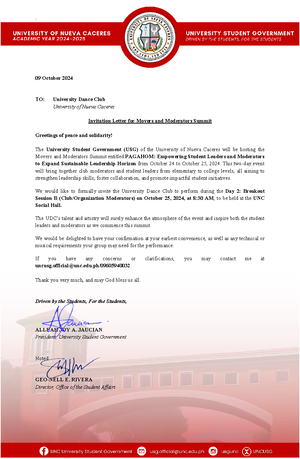 [ Invitation Letter] Emcee FOR Movers AND Moderators Summit.docx - 09 ...